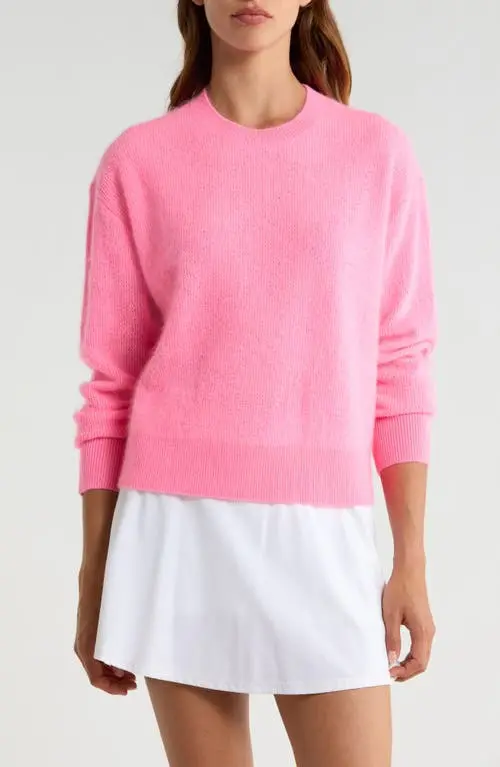 G/fore Pointelle Brushed Cashmere Crewneck Sweater