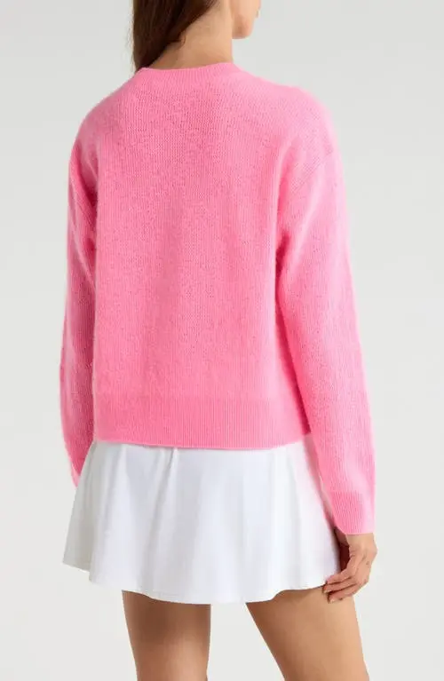 G/fore Pointelle Brushed Cashmere Crewneck Sweater