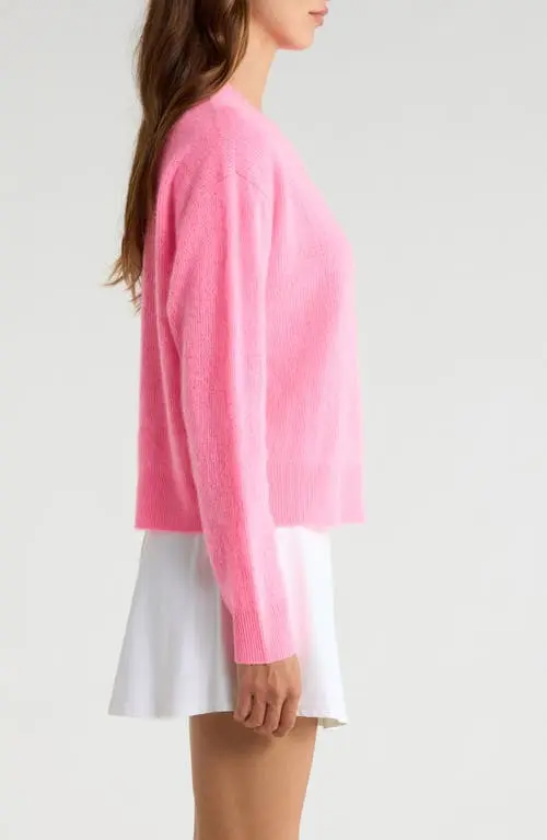 G/fore Pointelle Brushed Cashmere Crewneck Sweater