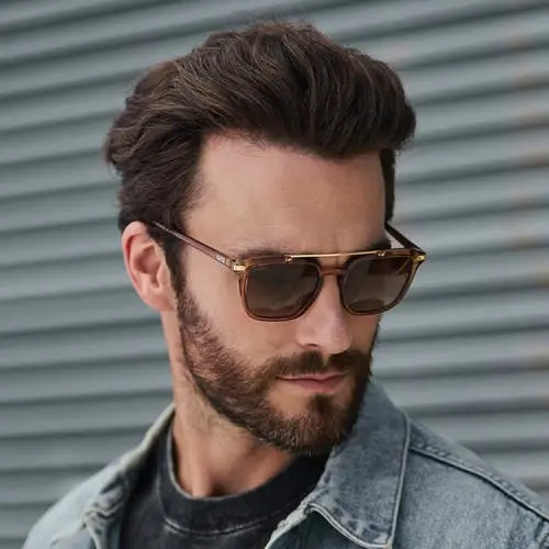 WMP EYEWEAR Connor52mm Square Polarized Sunglasses - Crystal Brown