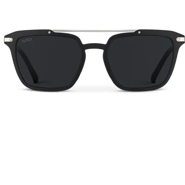 WMP EYEWEAR Connor 52mm Square Polarized Sunglasses - Matte Black