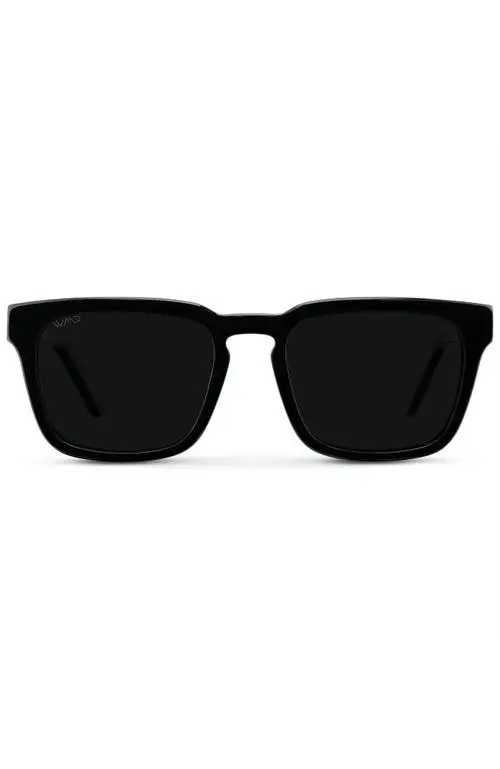 WMP EYEWEAR Maverick 52mm Square Polarized Sunglasses - Black