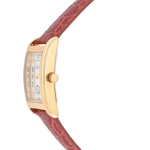 PEUGEOT Vintage Small Remote Sweep Leather Watch- 38x24mm