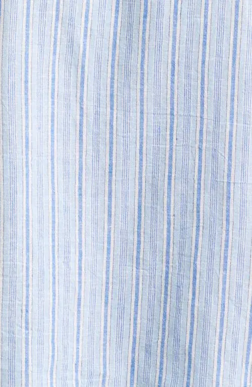CORRIDOR Stripe Cotton & Linen Camp Shirt