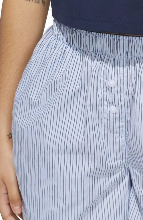 ADIDAS ORIGINALS Striped Cotton Boxer Shorts - Clear Sky