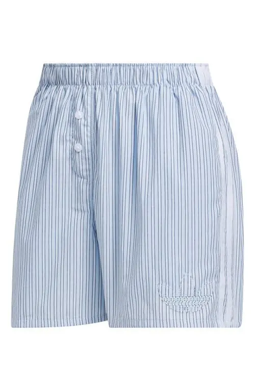 ADIDAS ORIGINALS Striped Cotton Boxer Shorts - Clear Sky