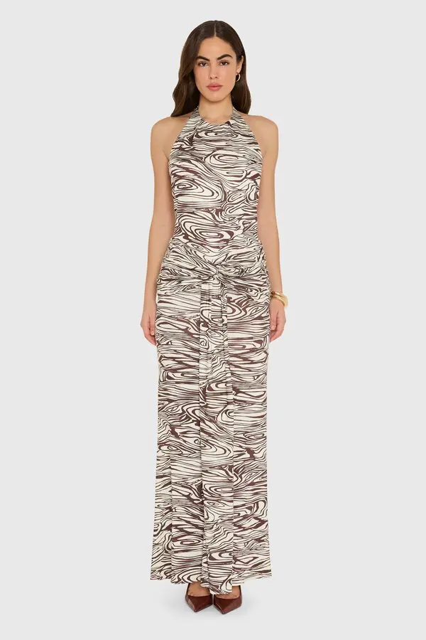 Amanda Uprichard Breana Maxi Dress - Aurora Print