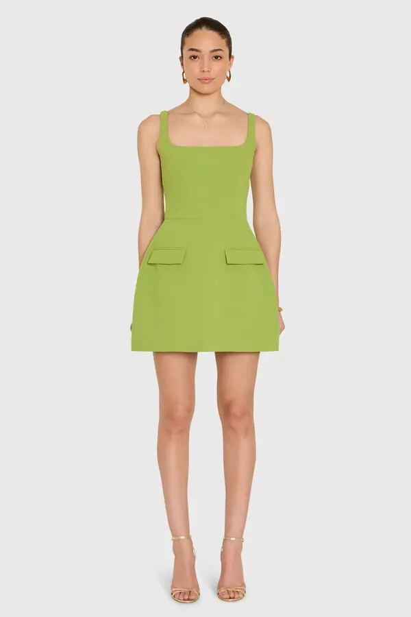 Amanda Uprichard Lily Dress - Palmetto