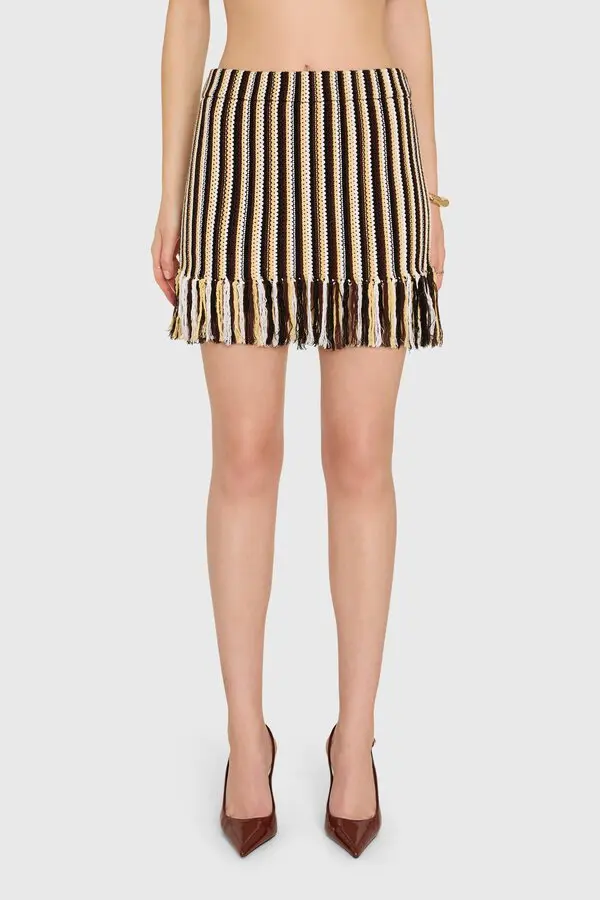 Amanda Uprichard Jolie Skort - Cocoa Combo