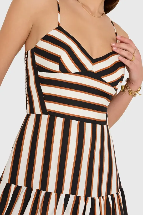 Amanda Uprichard Spencer Romper In Sabla Stripe