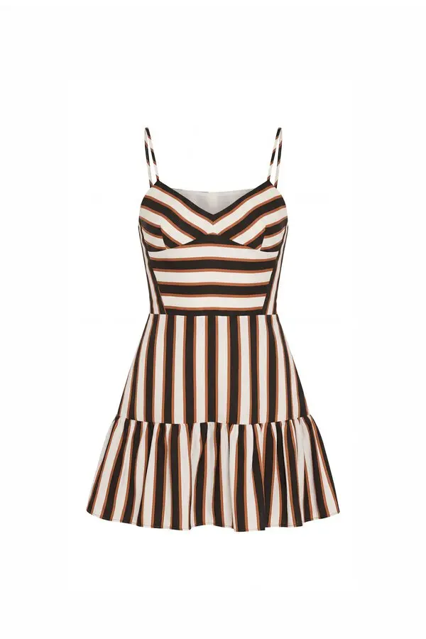 Amanda Uprichard Spencer Romper In Sabla Stripe
