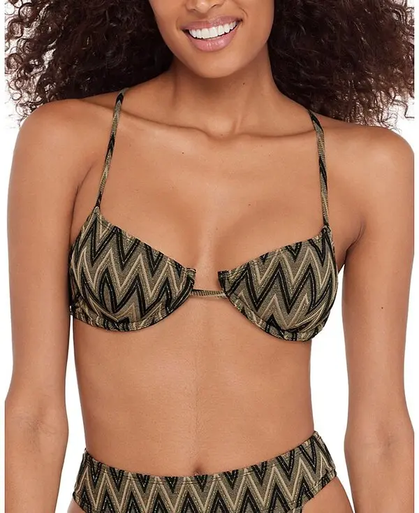 Steve Madden X-back Demi Underwire Bikini Top - Raven