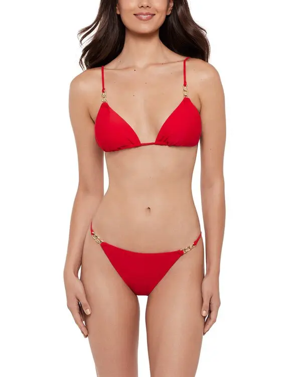 Steve Madden Bikini Bottom With Gold Chain Trim