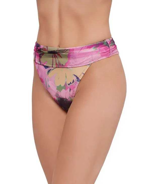 Steve Madden High Leg High Waist With Ruched Band Bottom