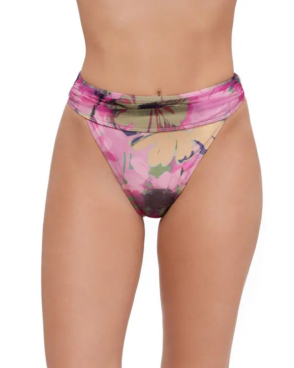 Steve Madden High Leg High Waist Ruched Band Bottom