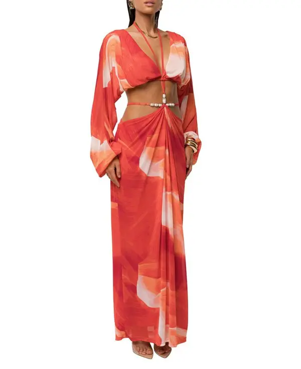 JLUXLABEL Hera Draped Maxi Skirt
