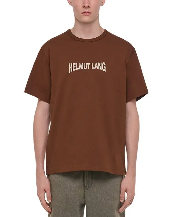 Helmut Lang Logo Crewneck T-shirt - Bourbon