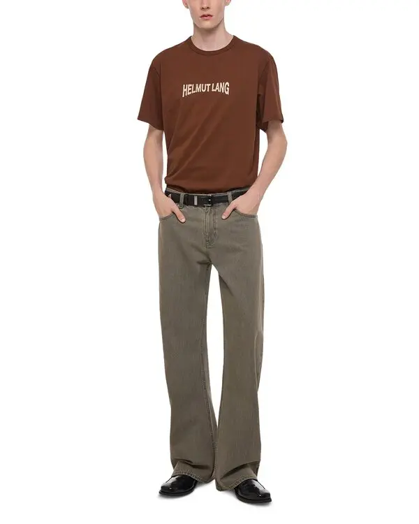 Helmut Lang Logo Crewneck T-shirt - Bourbon