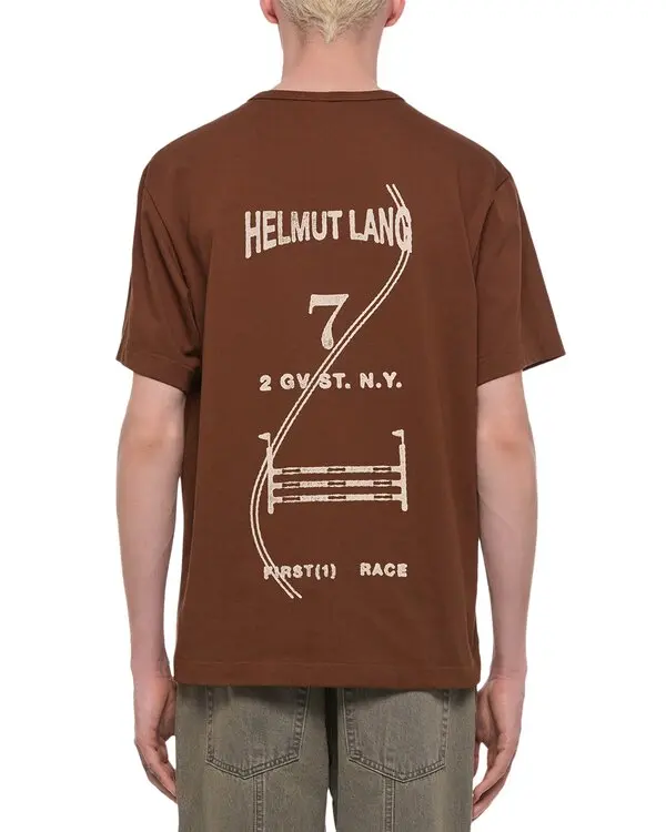 Helmut Lang Logo Crewneck T-shirt - Bourbon