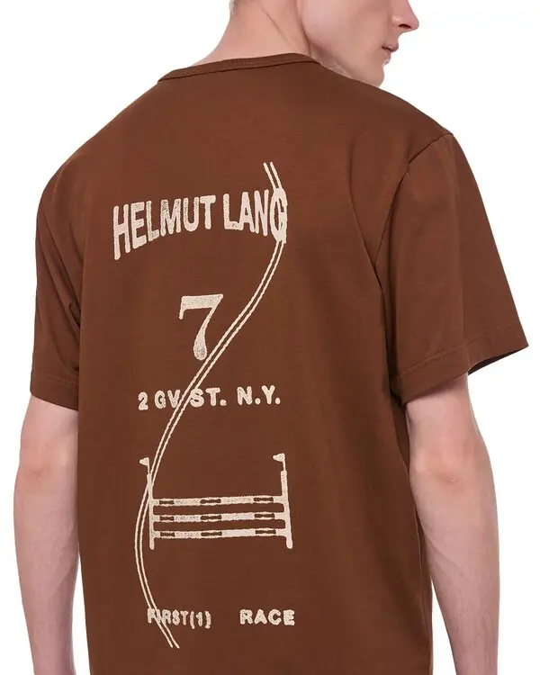 Helmut Lang Logo Crewneck T-shirt - Bourbon
