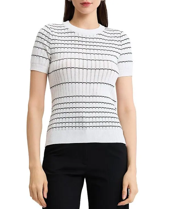 Misook Striped Soft Knit Top