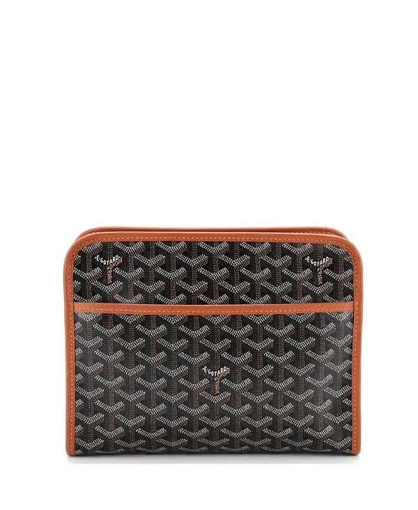 Hermès Mm Jouvence Toiletry Pouch Coated Canvas - Brown