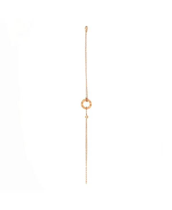 CARTIER 2 Diamonds Love Bracelet 18k Rose Gold With Diamonds