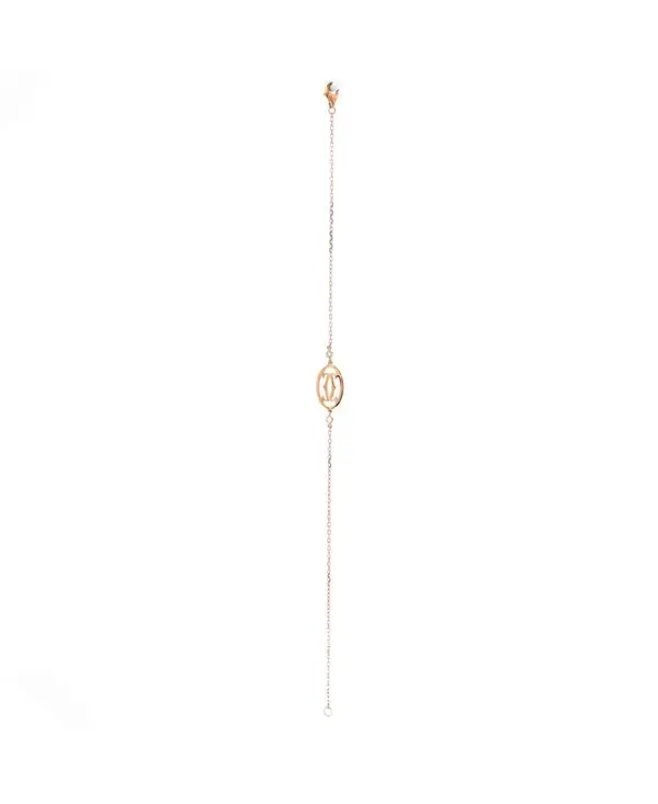 CARTIER Double C De Bracelet 18k Rose Gold With Diamonds