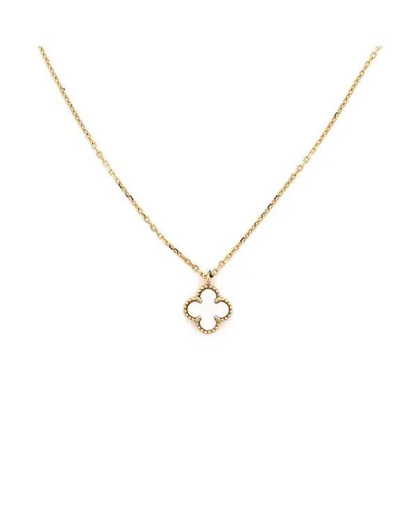 VAN CLEEF & ARPELS Sweet Alhambra Pendant Necklace 18k And Mother Of Pearl, 16 - Gold