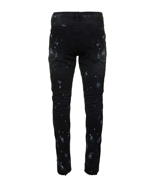 PURPLE BRAND P001 Resin Knee Slit Jeans