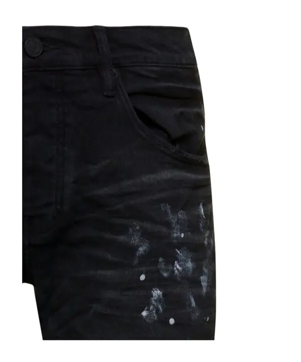 PURPLE BRAND P001 Resin Knee Slit Jeans