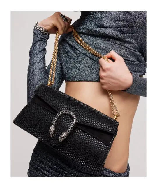 Gucci Dionysus Crystal Medium Shoulder Bag