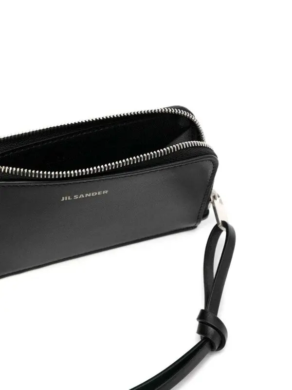 JIL SANDER Logo Embossed Zipped Cardholder