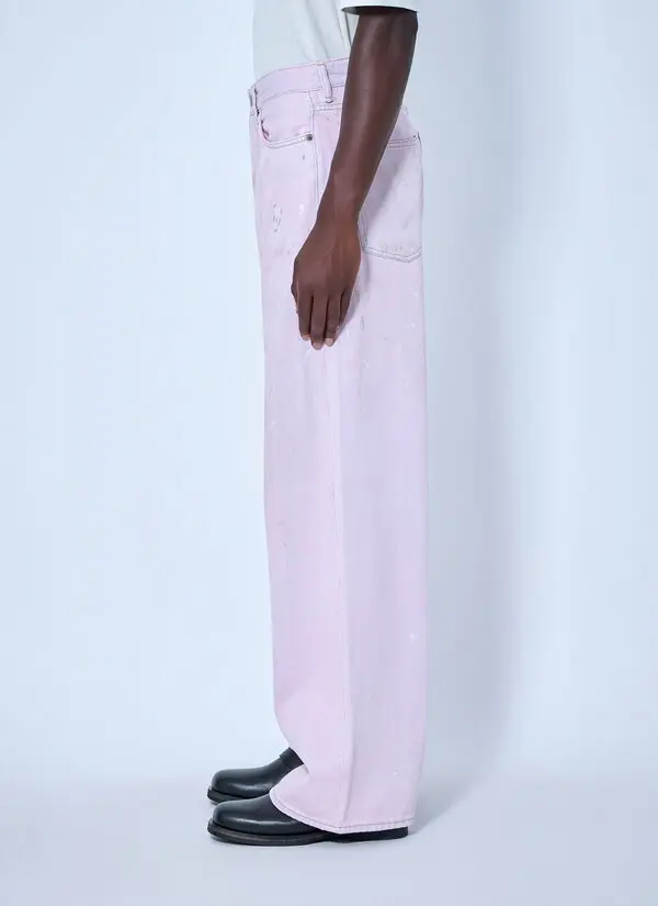Acne Studios Belt Loop Jeans With Distressed Design - Pink