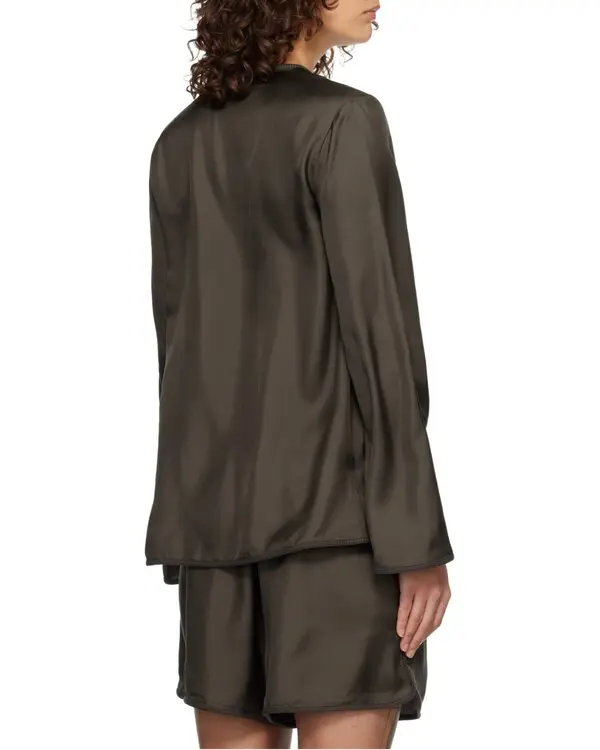 RÓHE Mandarin Closure Satin Top