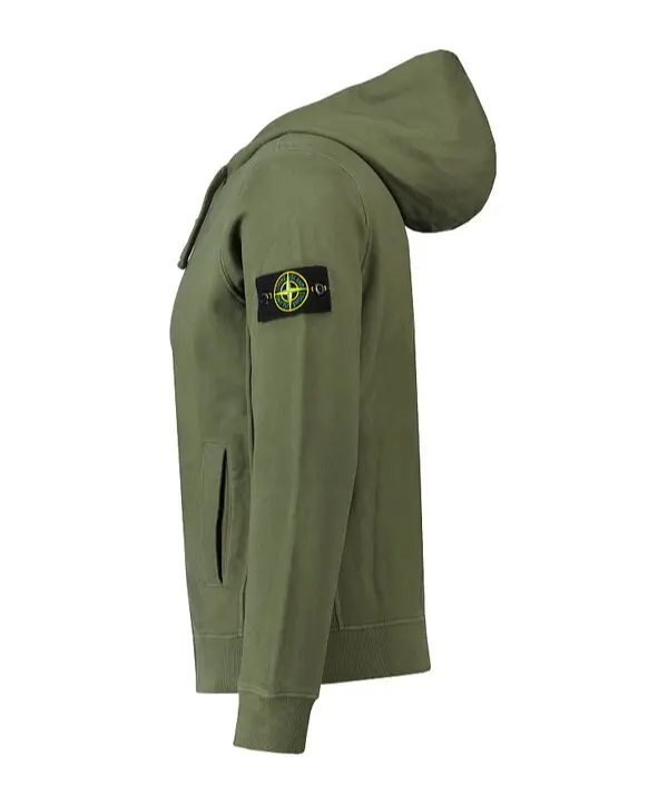 Stone Island Logo Patch Zip-up Hoodie