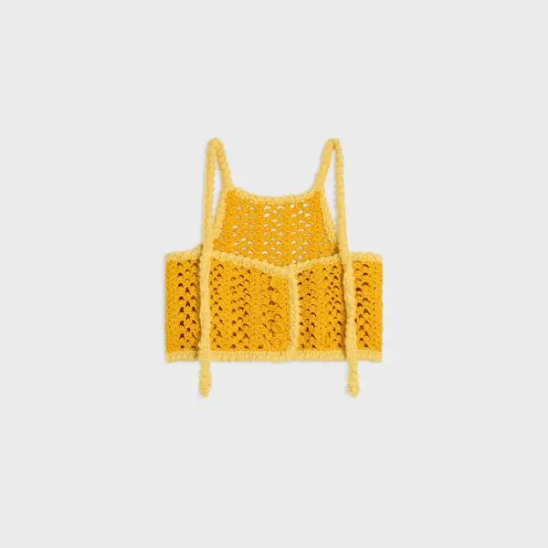 Celine Top In Cotton Crochet