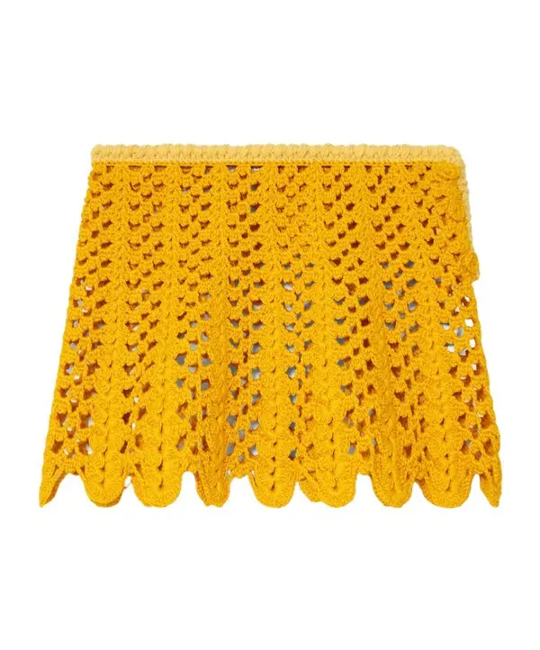 Celine Mini Skirt In Cotton Crochet