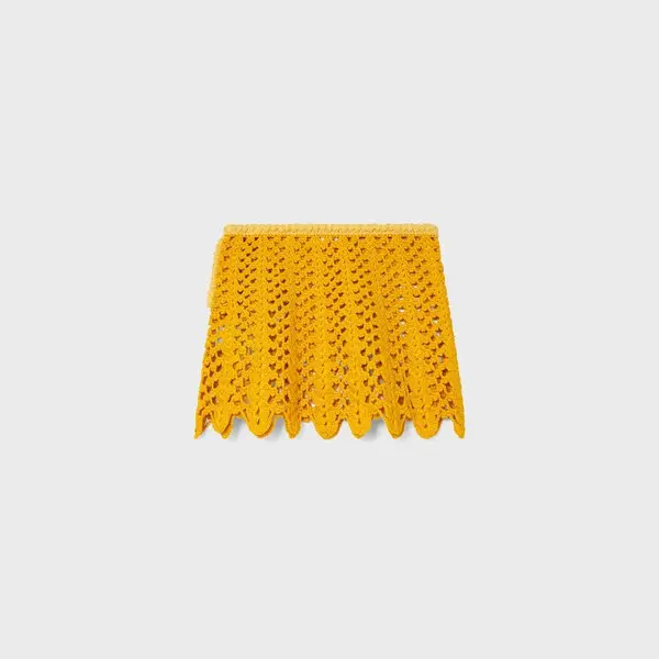 Celine Mini Skirt In Cotton Crochet
