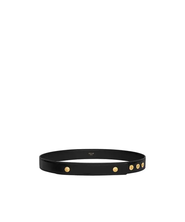 Celine Snap Belt 28mm In Taurillon Leather - Black