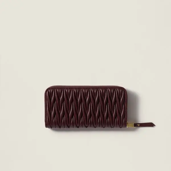 Miu Miu Large Matelassé Nappa Leather Wallet