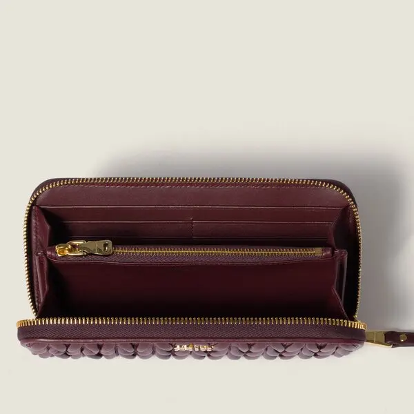 Miu Miu Large Matelassé Nappa Leather Wallet