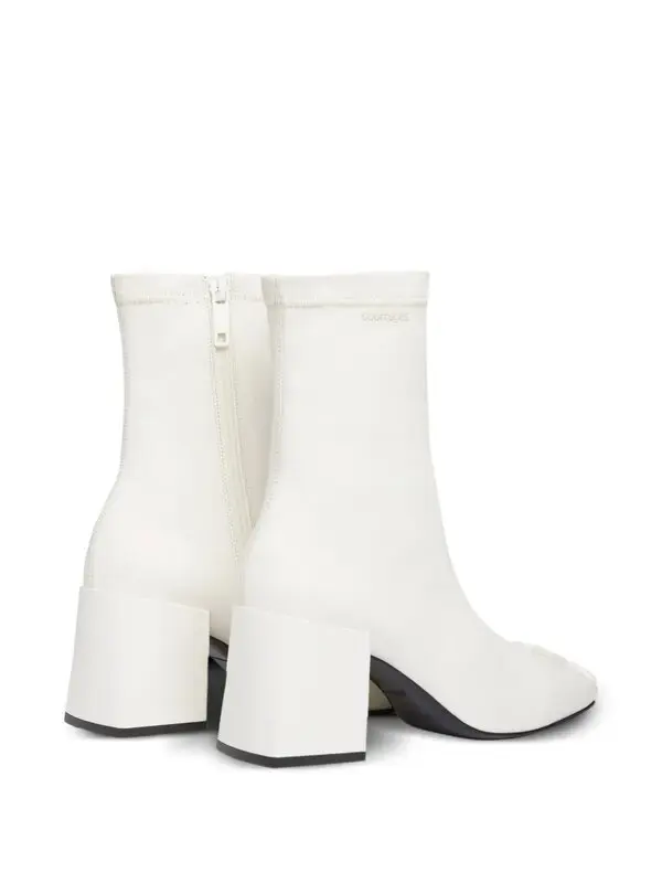 COURREGES Re-edition Ankle Boots With Ac Logo - Heritage White