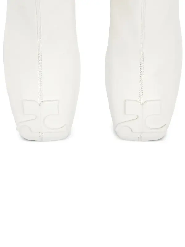 COURREGES Re-edition Ankle Boots With Ac Logo - Heritage White