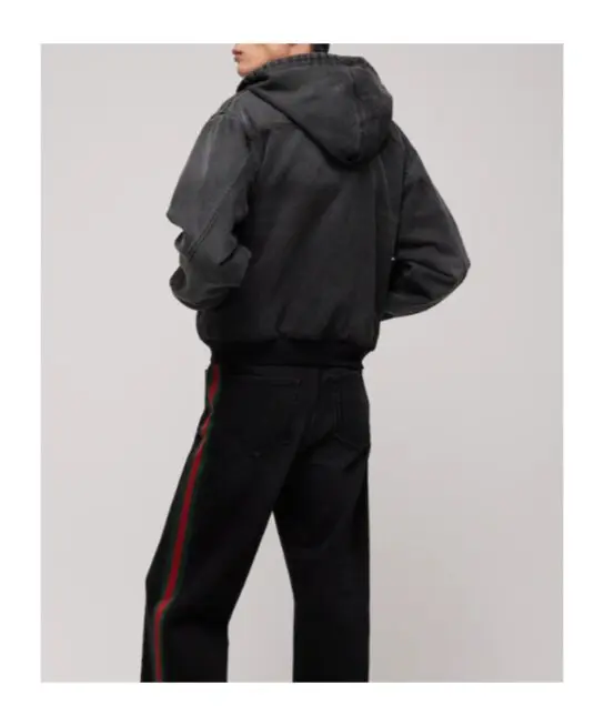 Gucci Reversible Cotton Denim Zip Jacket With Hood