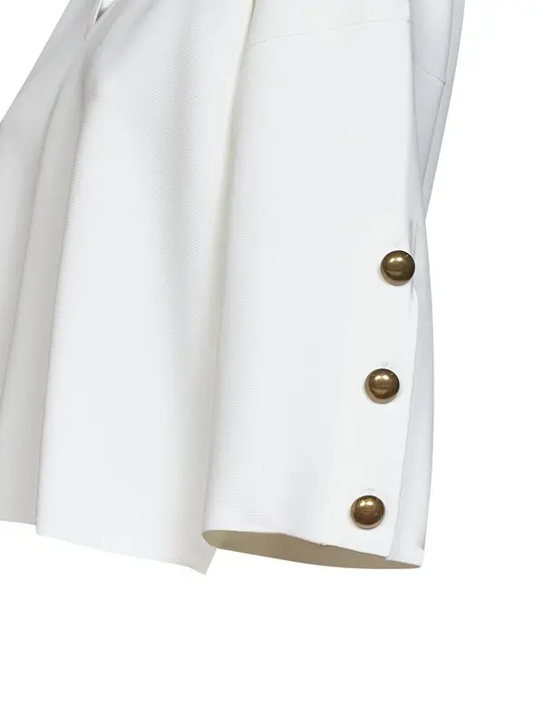Max Mara V-neck Cropped Jumper With Button Detail - White