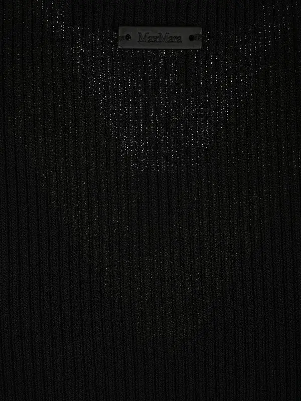 Max Mara Sleeveless Ribbed Knit Pullover - Black