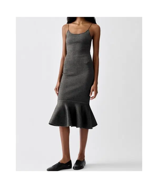 Jacquemus Fitted Slip Dress - Dark Beige