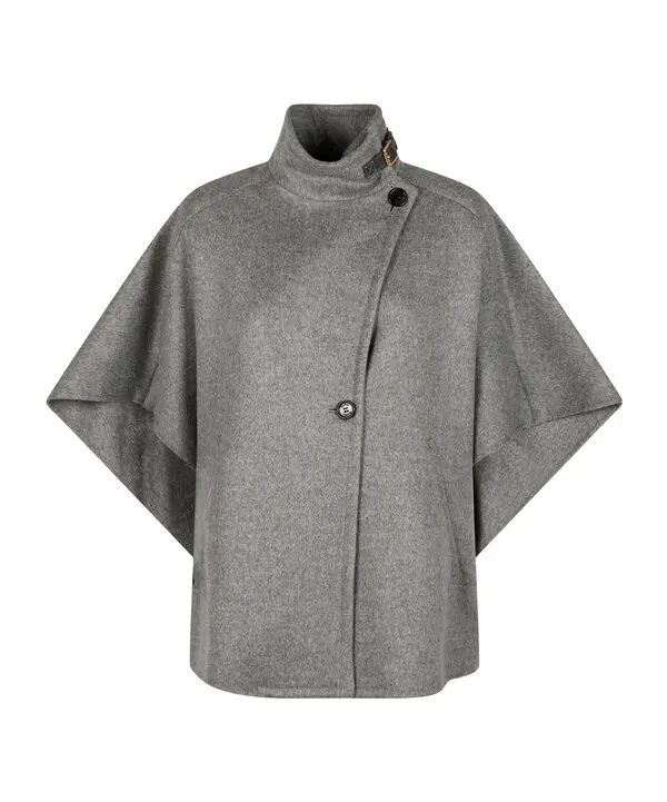 Max Mara Oversized Cape In Cashmere Drap - No