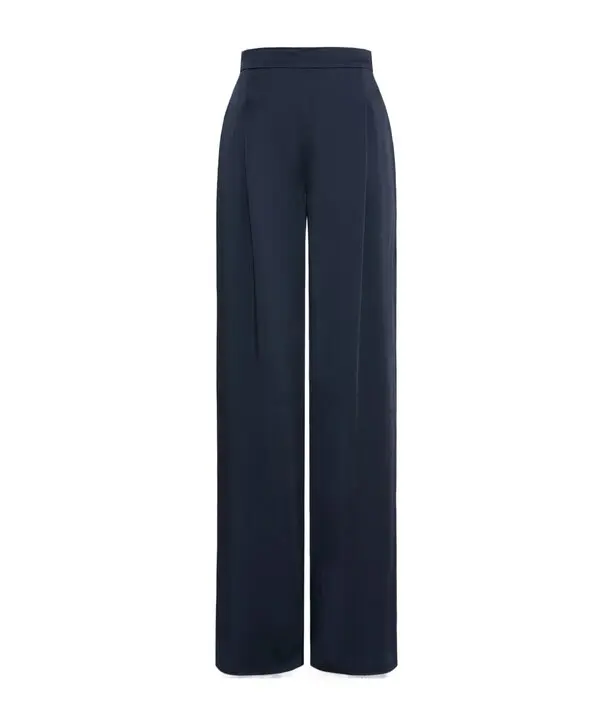 Max Mara Wide-leg Casual Trousers - Midnight Blue